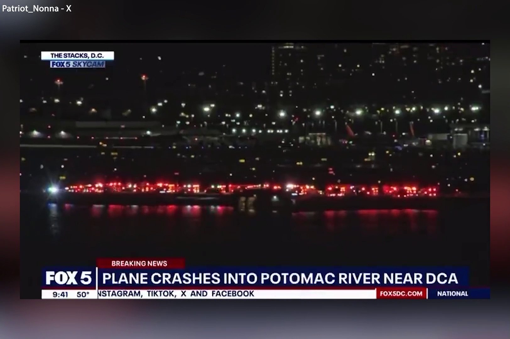 DC plane crash video: plane coming from Kansas crashed in Potomac Rive ...