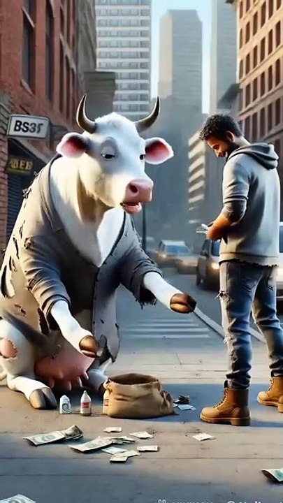 A beautiful story of how a poor cow became rich #viral #ai_moral_story ...