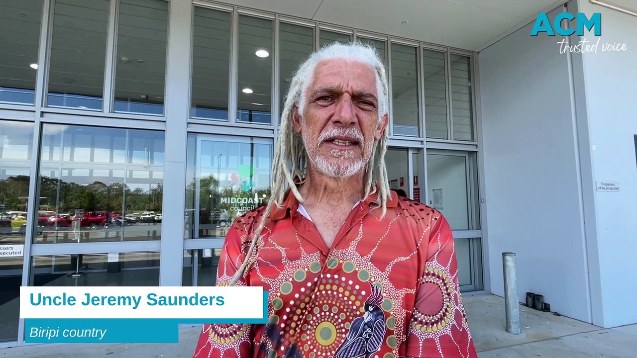 Uncle Jeremy Saunders talks about MidCoast Council welcome to country ...