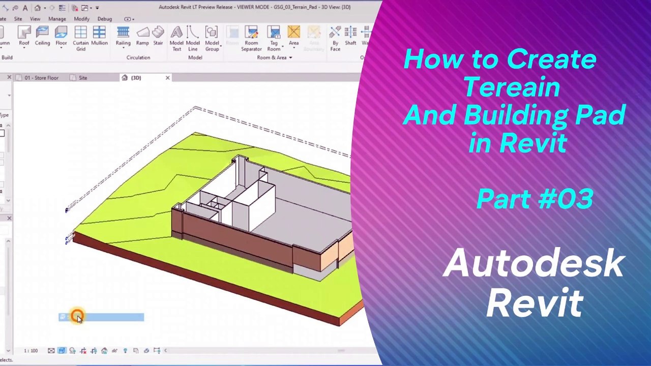 How to Create Terrain and Building Pad in Revit #revit #autodesk # ...