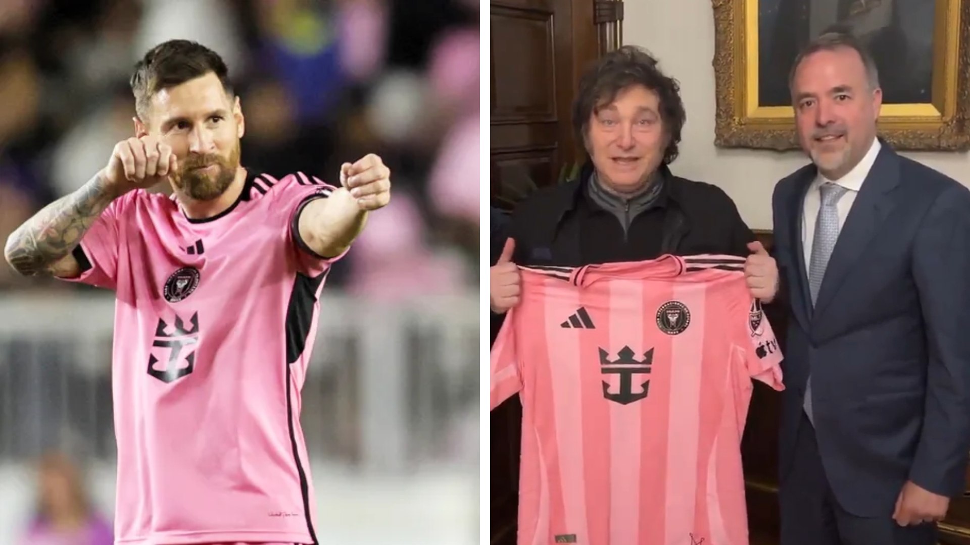 Messi manda regalito del Inter Miami al presidente de Argentina, Javier Milei - MARCA MEXICO