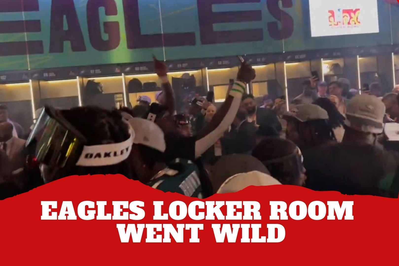 Epic celebration! Eagles locker room goes wild after Super Bowl LIX ...