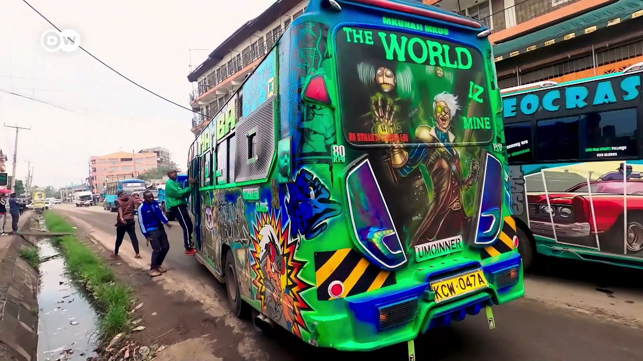 Kenya's public buses show off colorful matatu culture - video Dailymotion