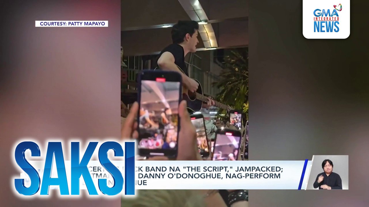 Concert ng rock band na "The Script," jampacked; frontman na si Danny O ...