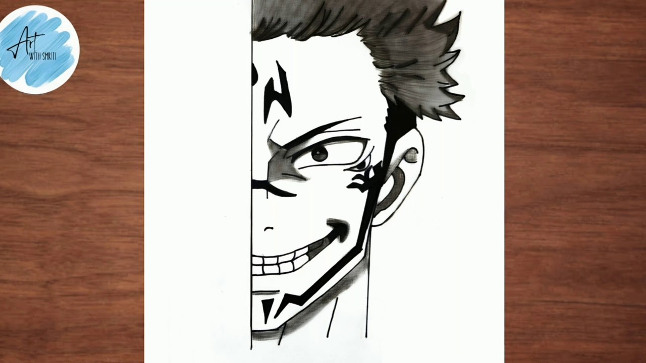 How to Draw Sukuna from Jujutsu Kaisen | how to draw Sukuna step by ...