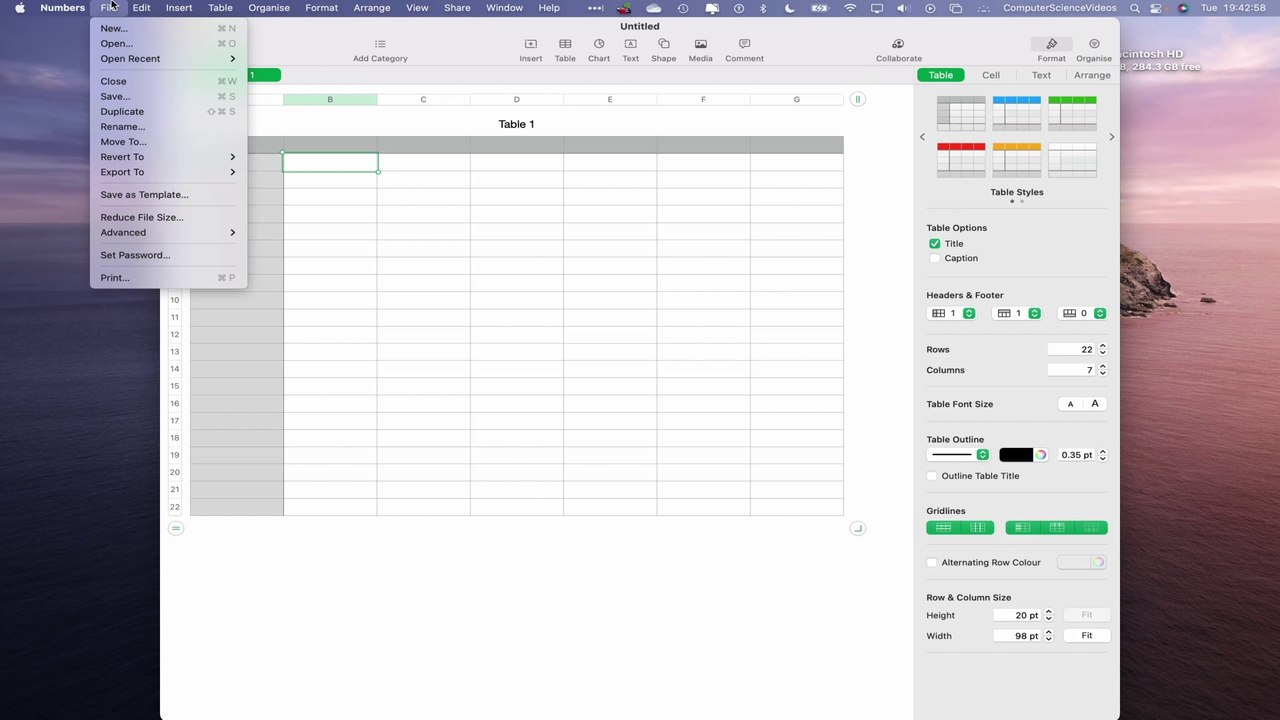 How to SAVE Your Spreadsheet on the Numbers Application Using a Mac - Basic Tutorial | New ...