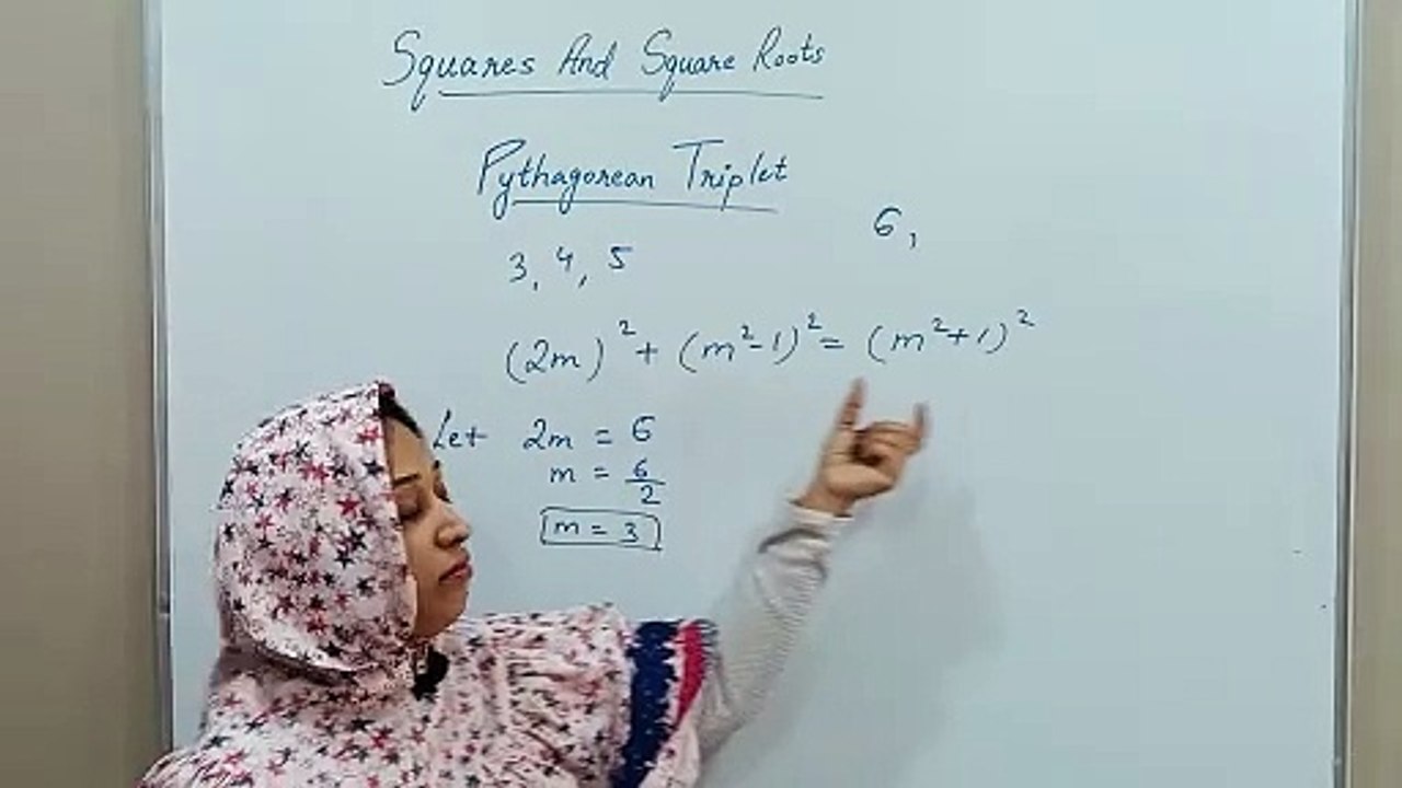 Pythagorean Triplet - Squares And Square Roots (PART 8) - Maths - video ...