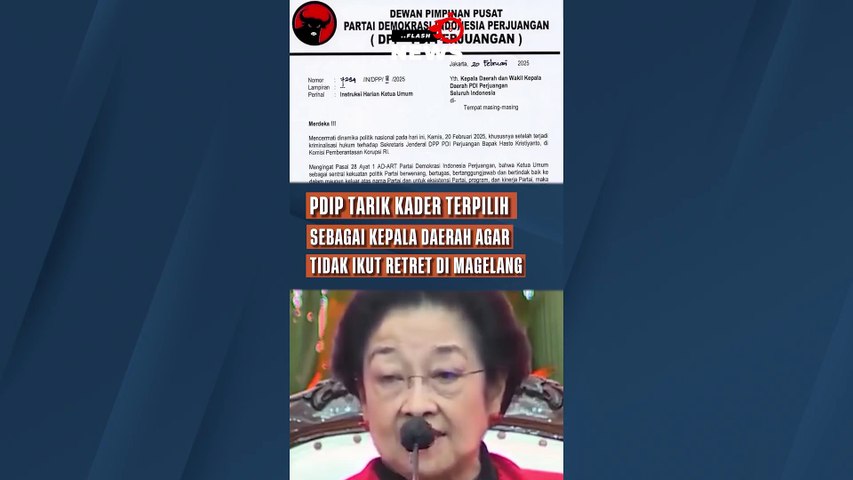 PDIP Tarik Kader Terpilih Sebagai Kepala Daerah Terpilih Agar Tidak Ikut Retret di Magelang