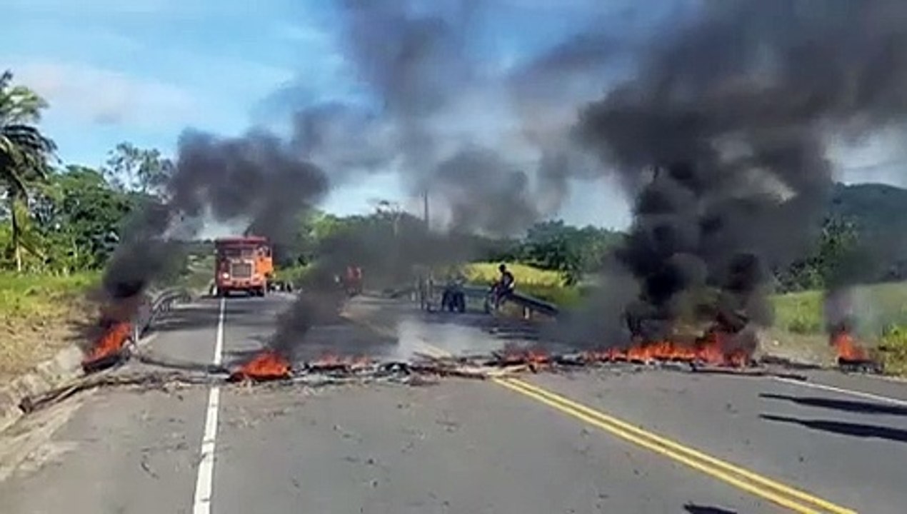 Quema de árboles y gomas en Sabana de la Mar - Vídeo Dailymotion