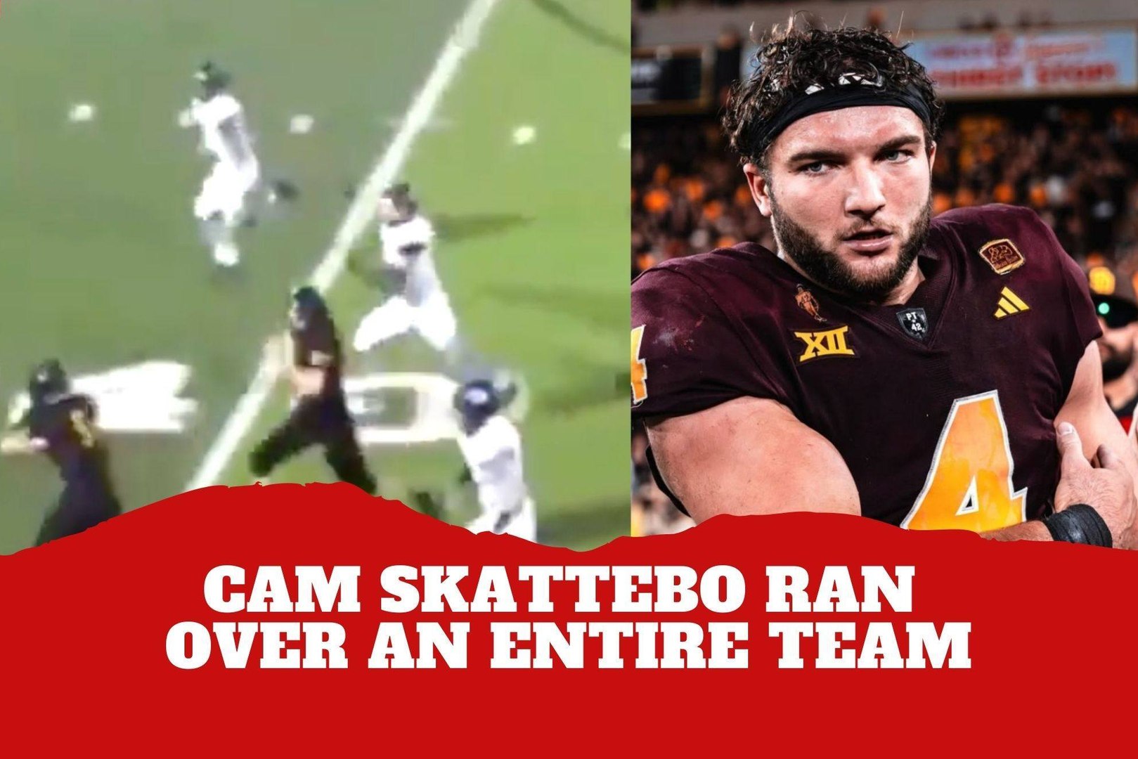 Nobody can stop him! NFL prospect Cameron Skattebo ran over an entire ...