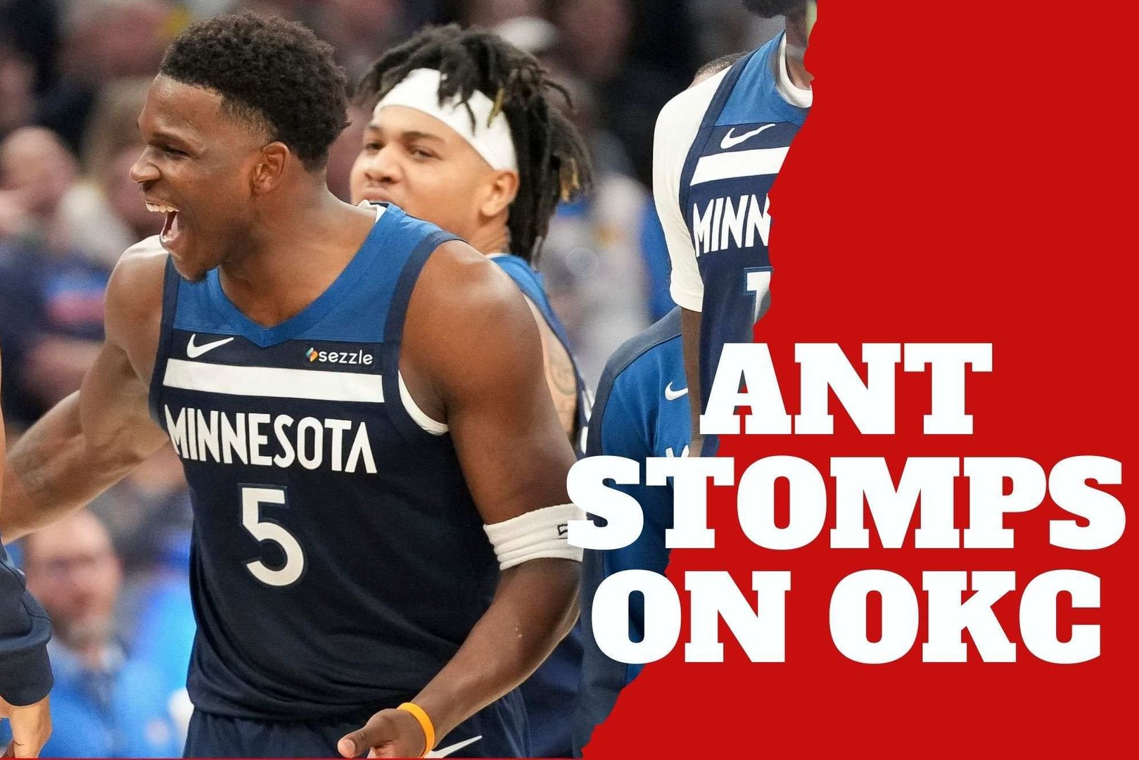 Beat them down! Timberwolves fan taunts OKC Thunder head coach after Anthony Edwards drains a ...