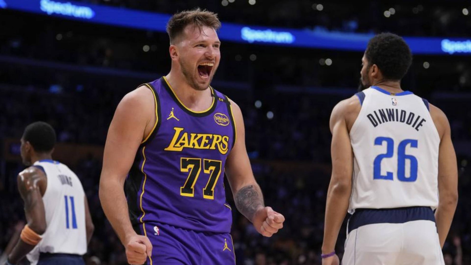 LeBron James ayuda a Doncic a vengarse de Dallas: primer triple-doble de Luka con los Lakers ...