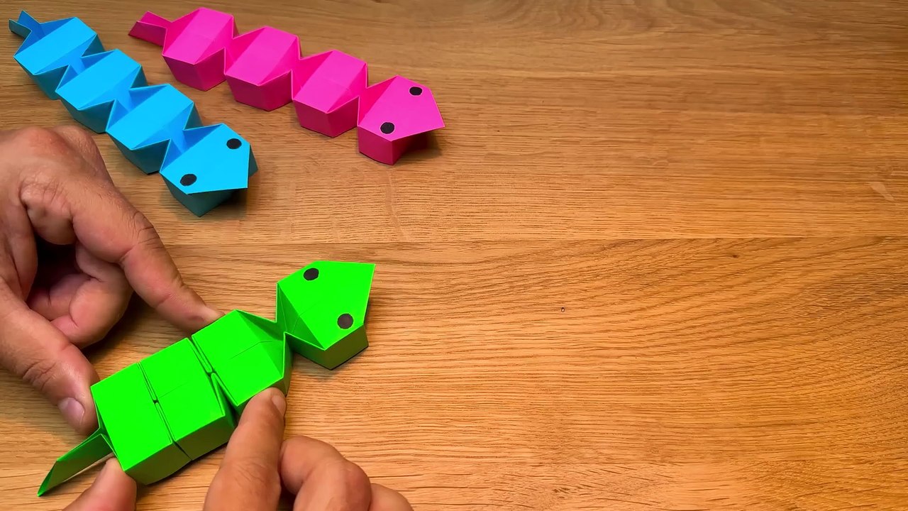 Origami Sliding Paper Snake Fun & Easy Origami - video Dailymotion