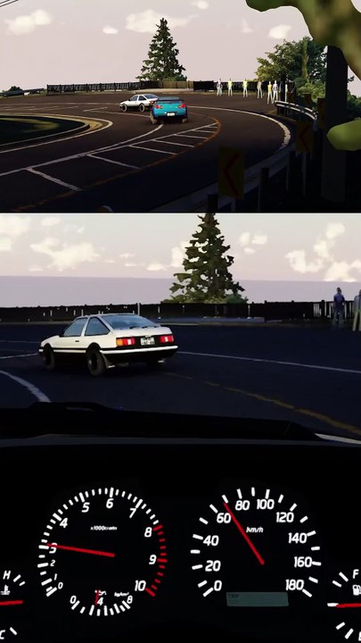 Nissan GTR R34 vs Toyota Trueno AE86 #assettocorsa #initialD #touge # ...