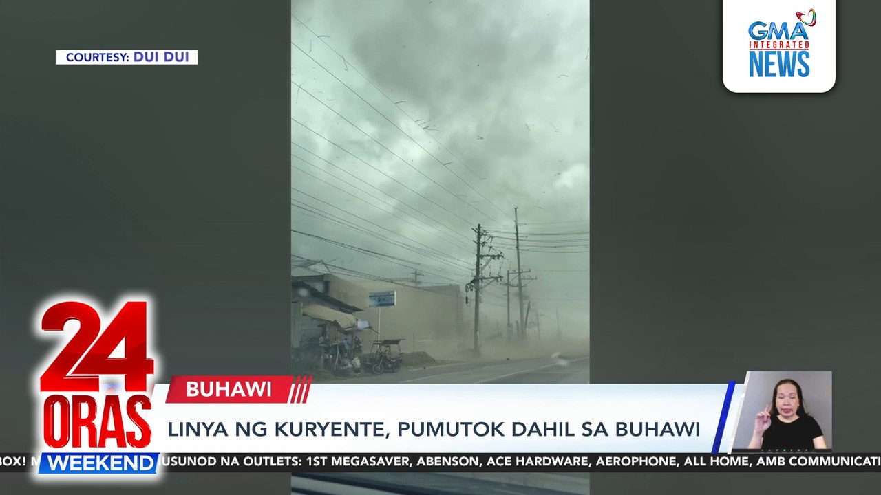 Linya ng kuryente, pumutok dahil sa buhawi | 24 Oras Weekend - video Dailymotion