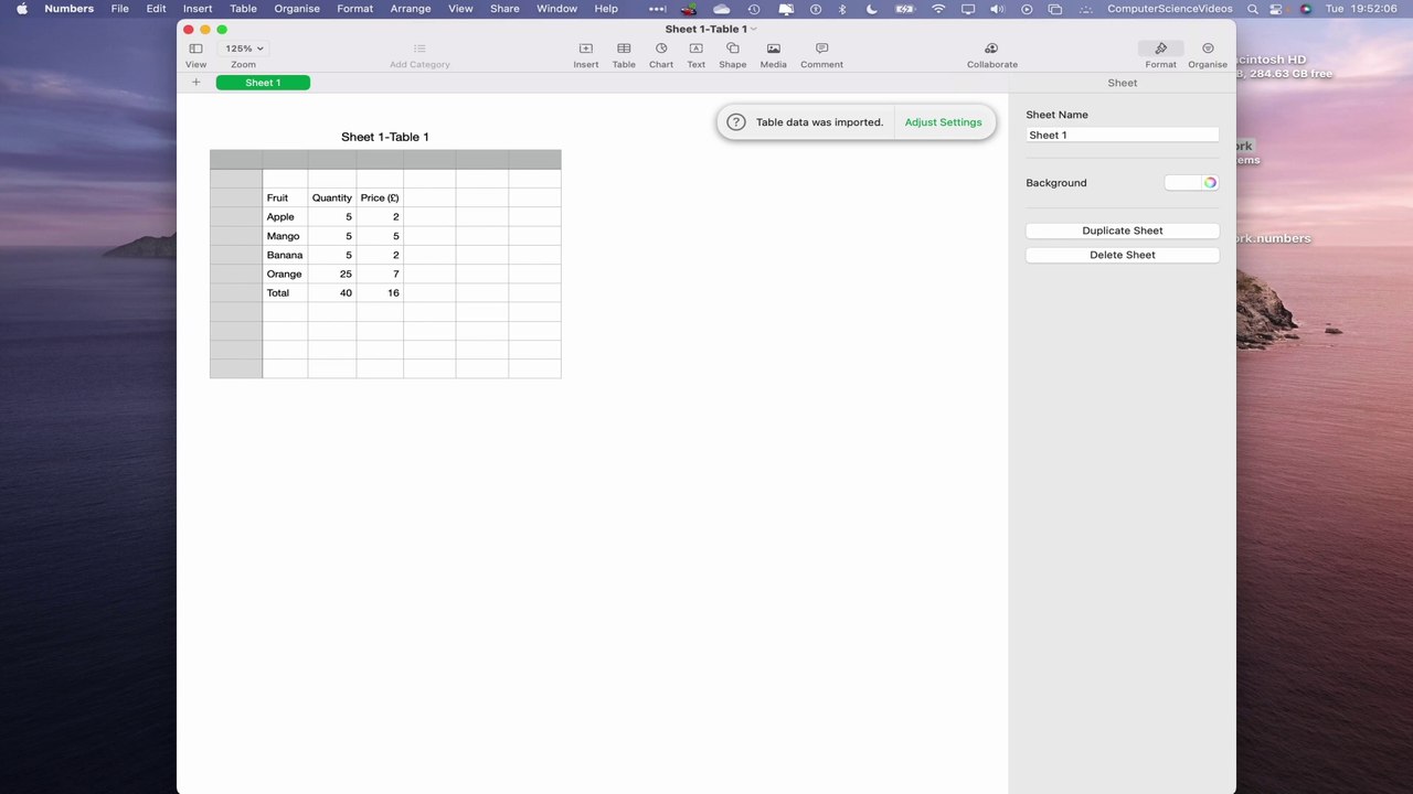 How to Export Your Spreadsheet to a TSV File On the Numbers Application Using a Mac - Basic ...