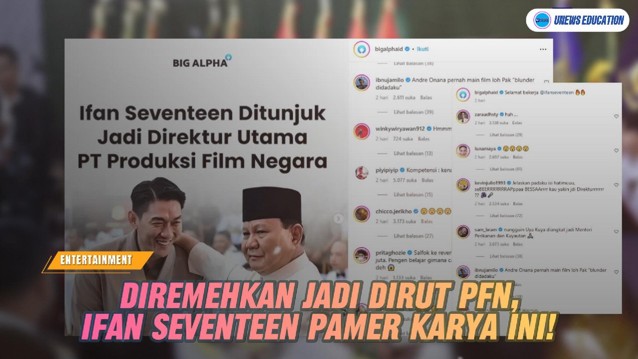 Diremehkan Jadi Dirut PFN, Ifan Seventeen Pamer Karya Ini! - Video Dailymotion