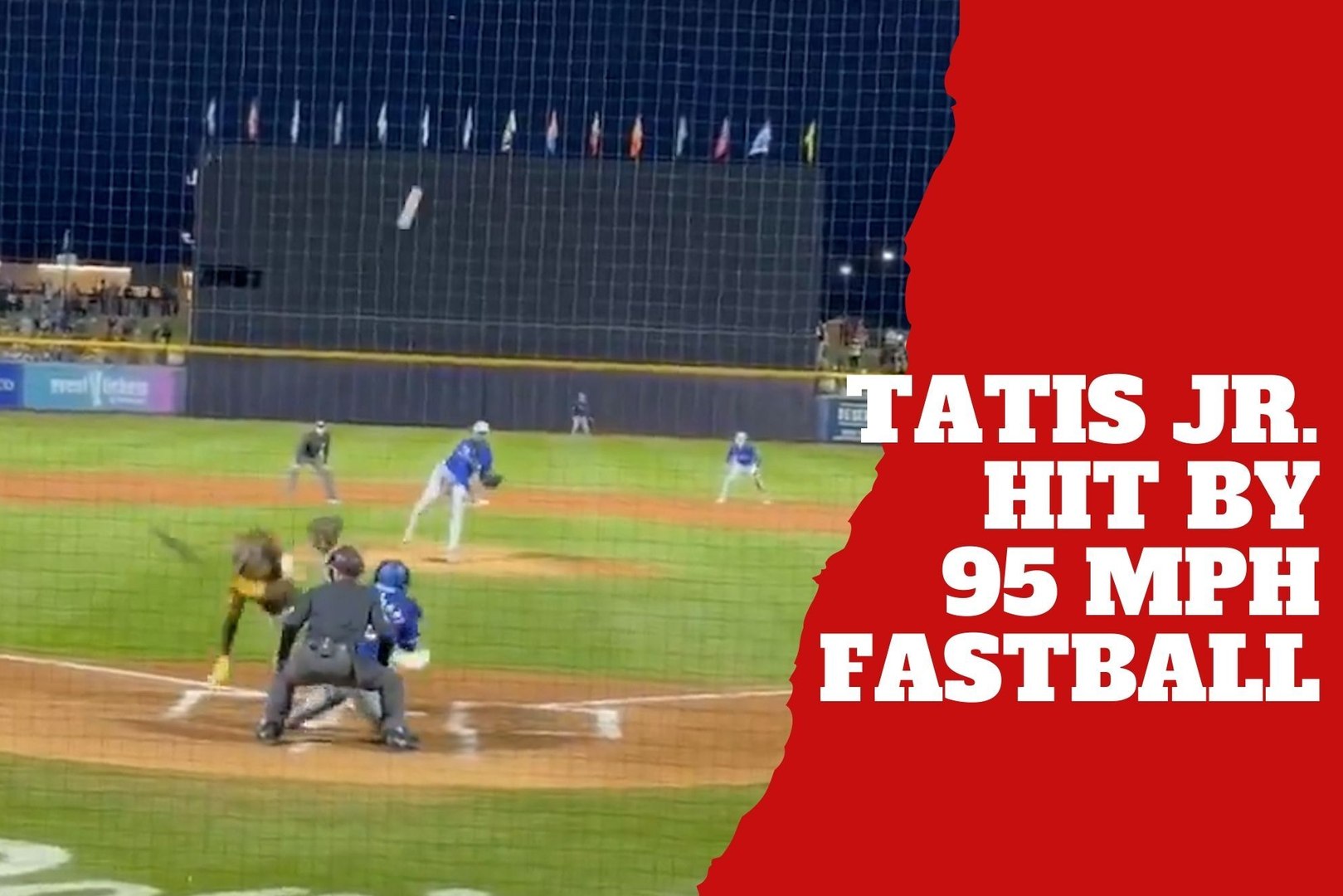 Fernando Tatis Jr. takes 95 MPH fastball to the helmet in scary spring ...