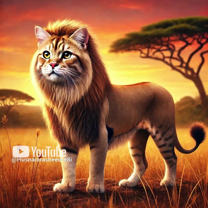 _House Cat vs. Lion_ The Ultimate Feline Showdown! 🐱🦁_ 🐱 #CatVsLion 🦁 # ...