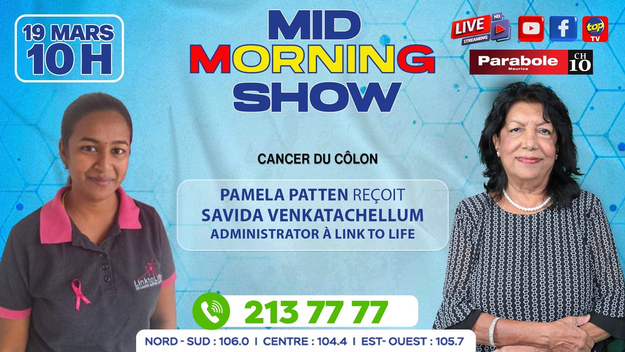 MID MORNING SHOW [ TOP SANTÉ ] Pamela Patten reçoit Savida ...