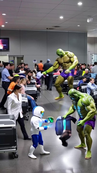 Hulk and Buzz Lightyear Work as Airport Security - video Dailymotion