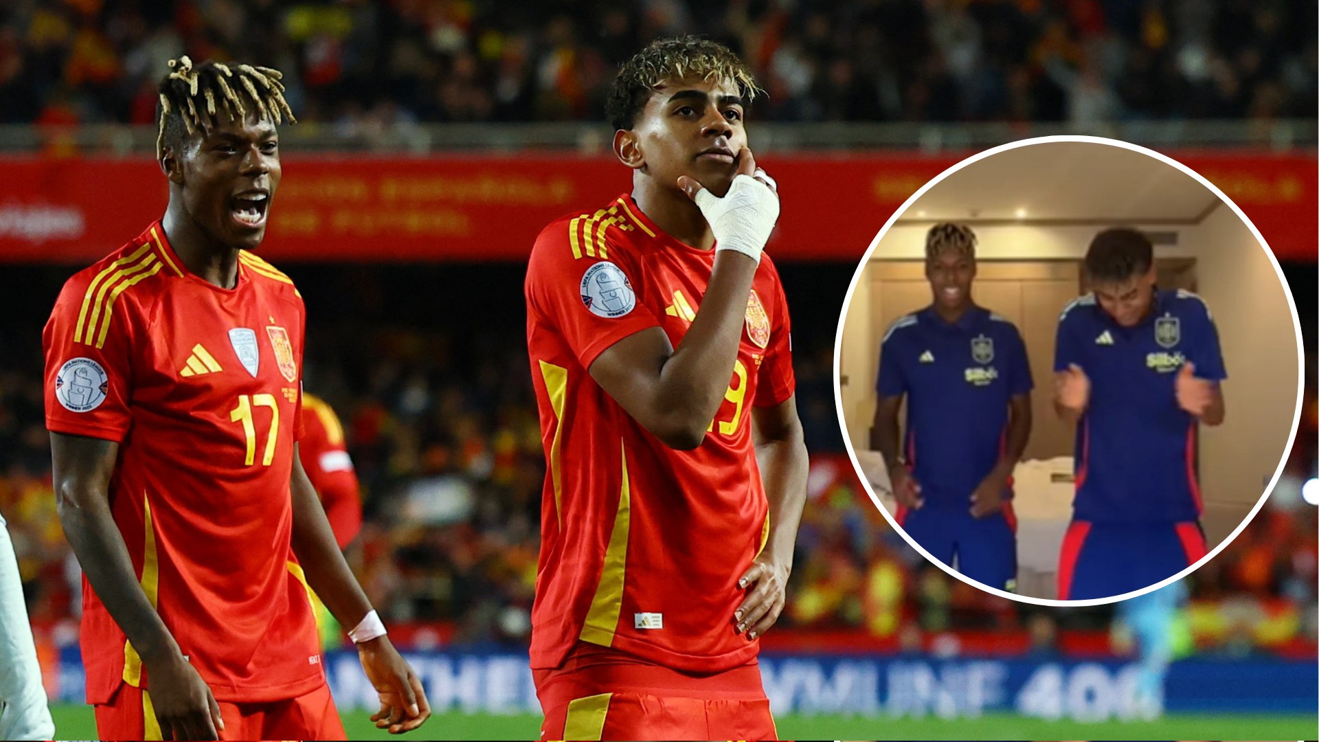 (VIDEO) El baile viral de Lamine Yamal y Nico Williams tras ganar a los ...