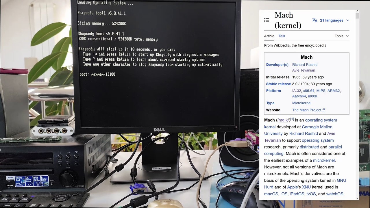Apple Rhapsody OS DR on X86 modern hardware (bare metal) - video ...