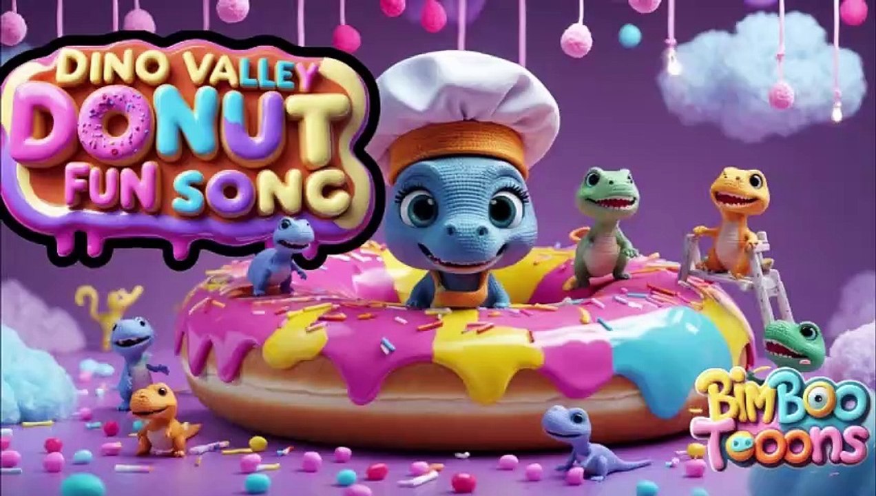 Dino Valley Donut Fun | Fun Kids' Song & Cute Dino | nursery rhyme ...