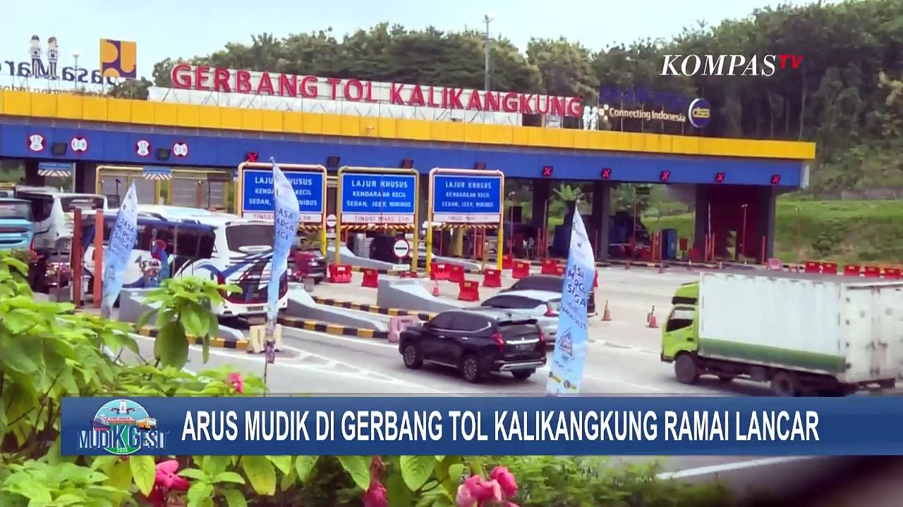 Arus Lalu Lintas di Gerbang Tol Kalikangkung Ramai Lancar, Jasa Marga Siapkan Rekayasa - Video ...