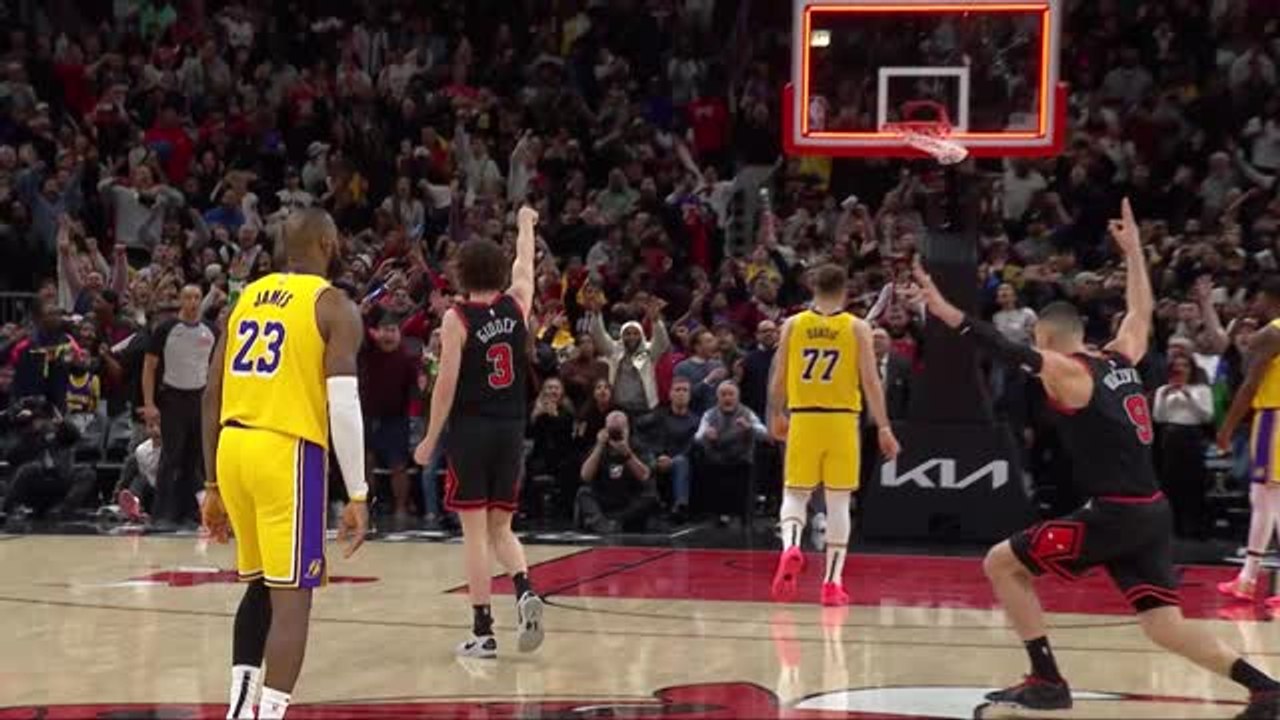 Giddey wins it on the buzzer from half court as Bulls shock Lakers ...