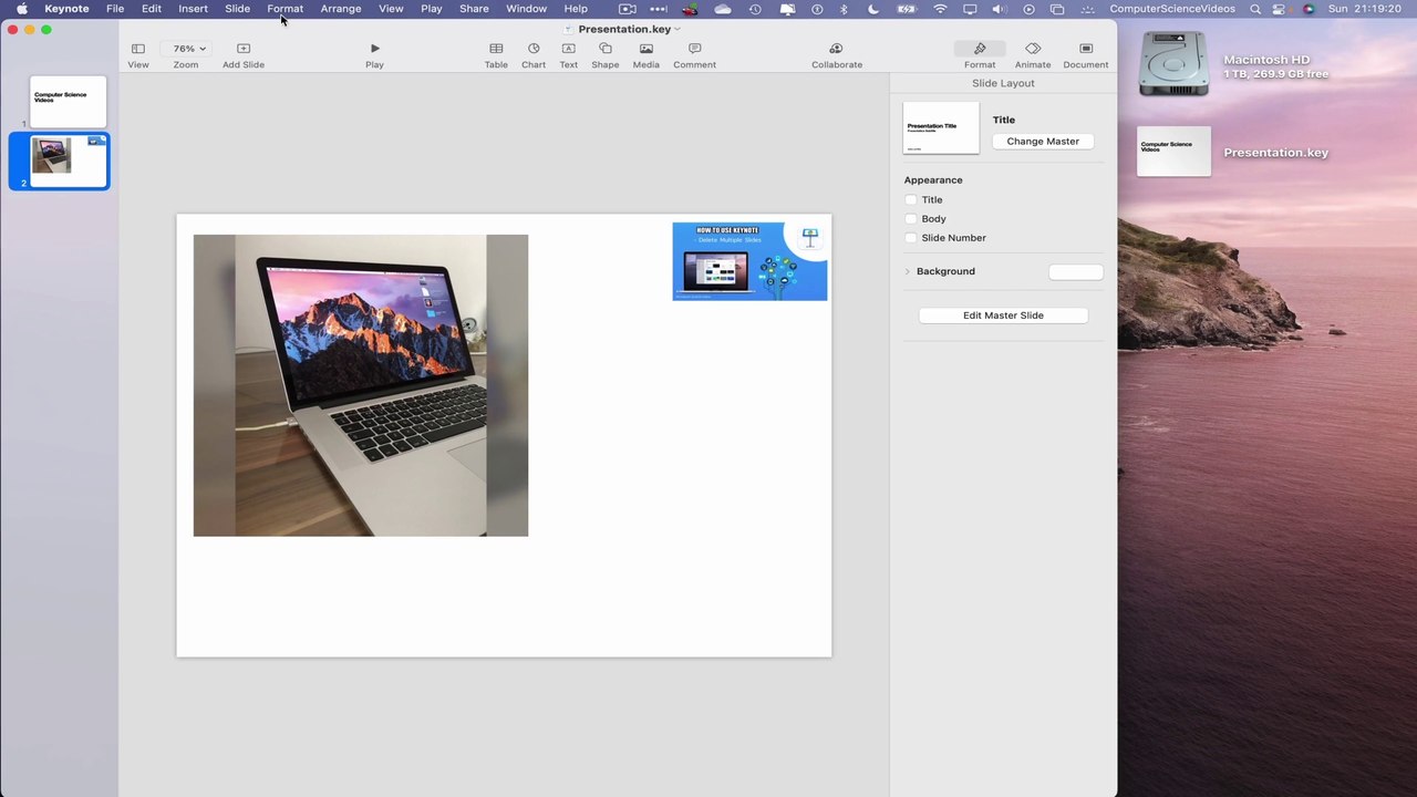 How to INSERT a Video On Your Keynote Application On a Mac / Desktop Computer - Basic Tutorial ...