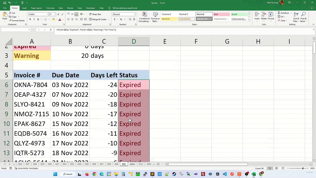 How to identify or highlight expired or upcoming dates in Excel ...