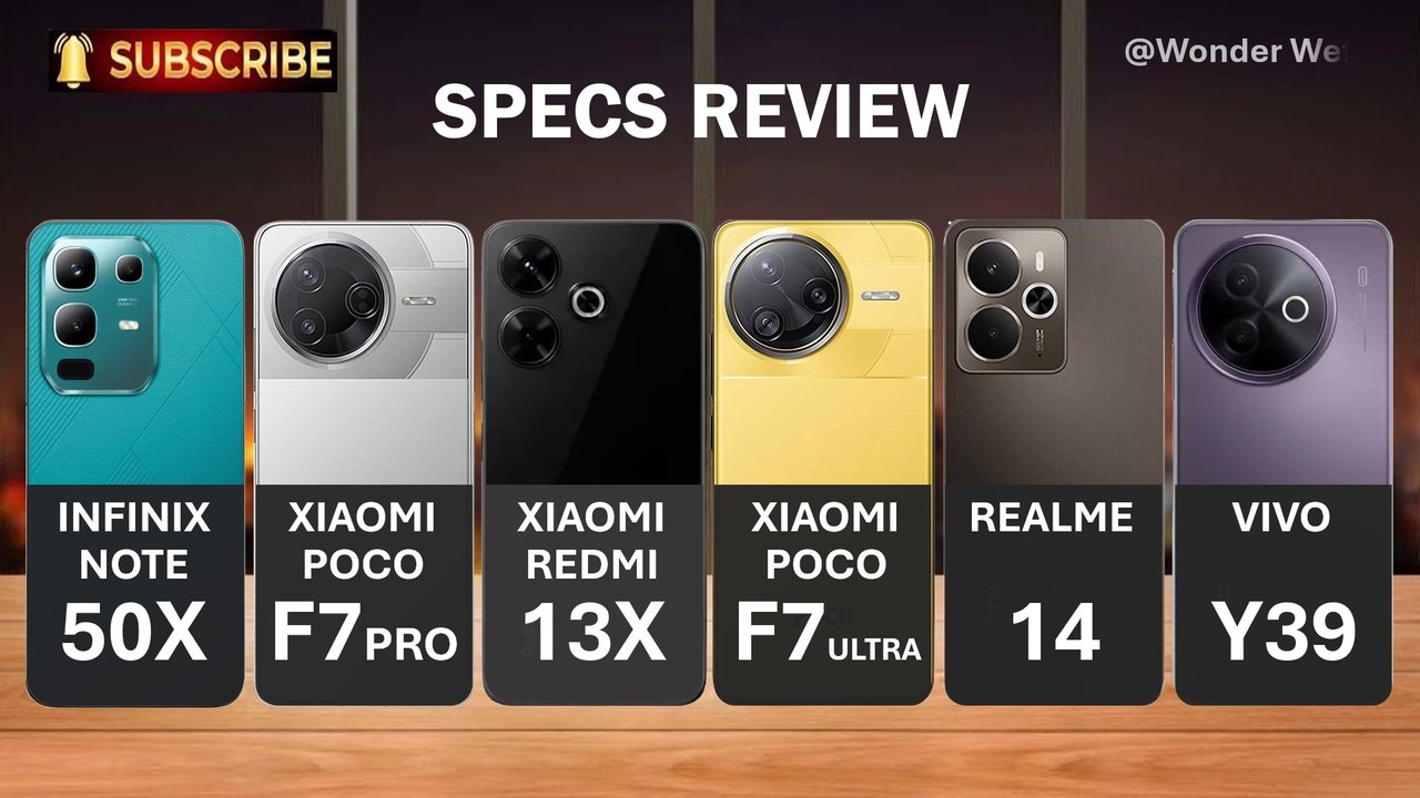 Xiaomi Poco F7 Pro vs Infinix Note 50x vs Redmi 13x vs Xiaomi Poco F7 ...