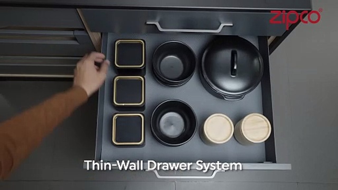 Zipco Thin-Wall Drawer System | Full extension with soft close | Load ...