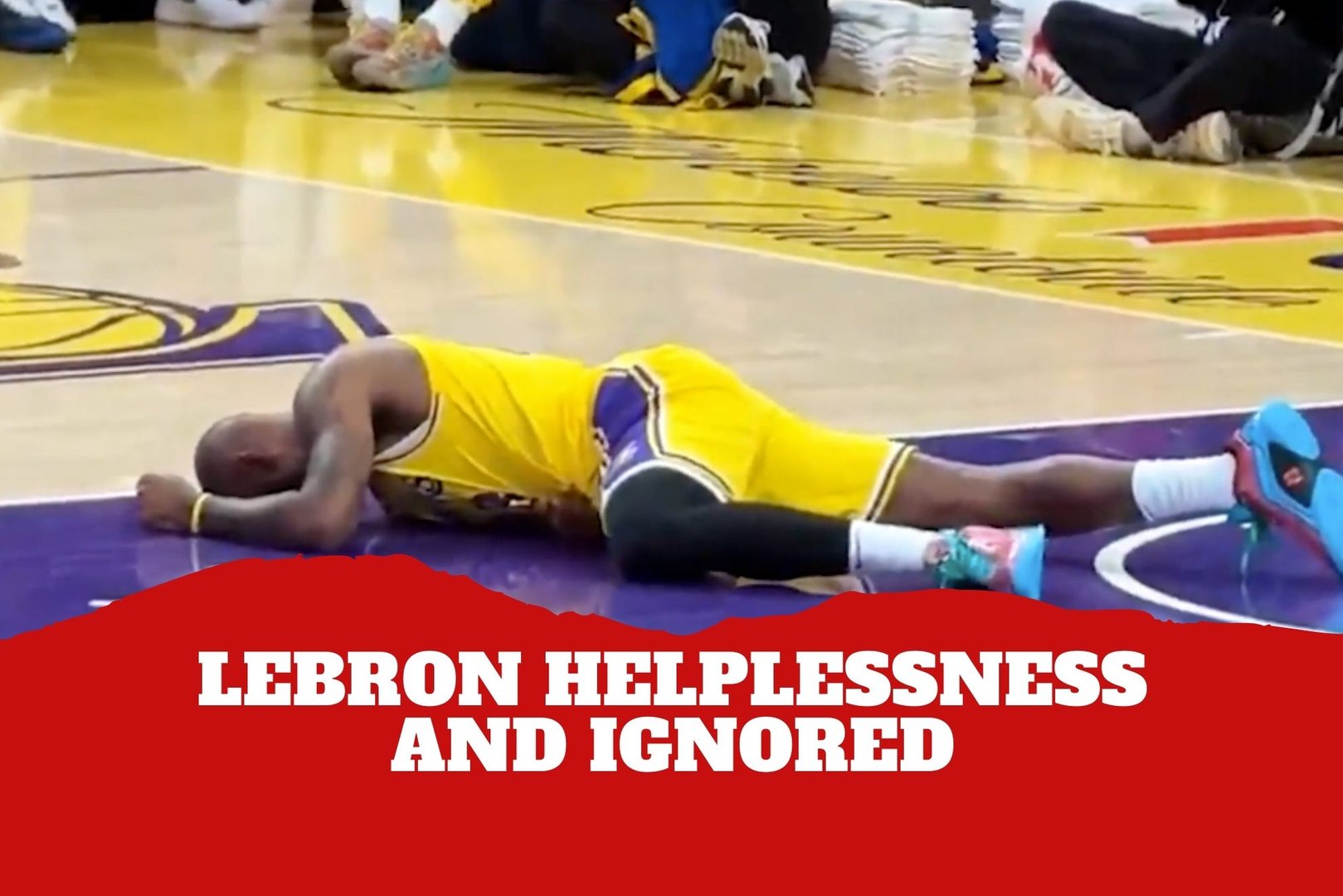 LeBron James is ignored and forgotten on the floor by Luka Doncic after ...