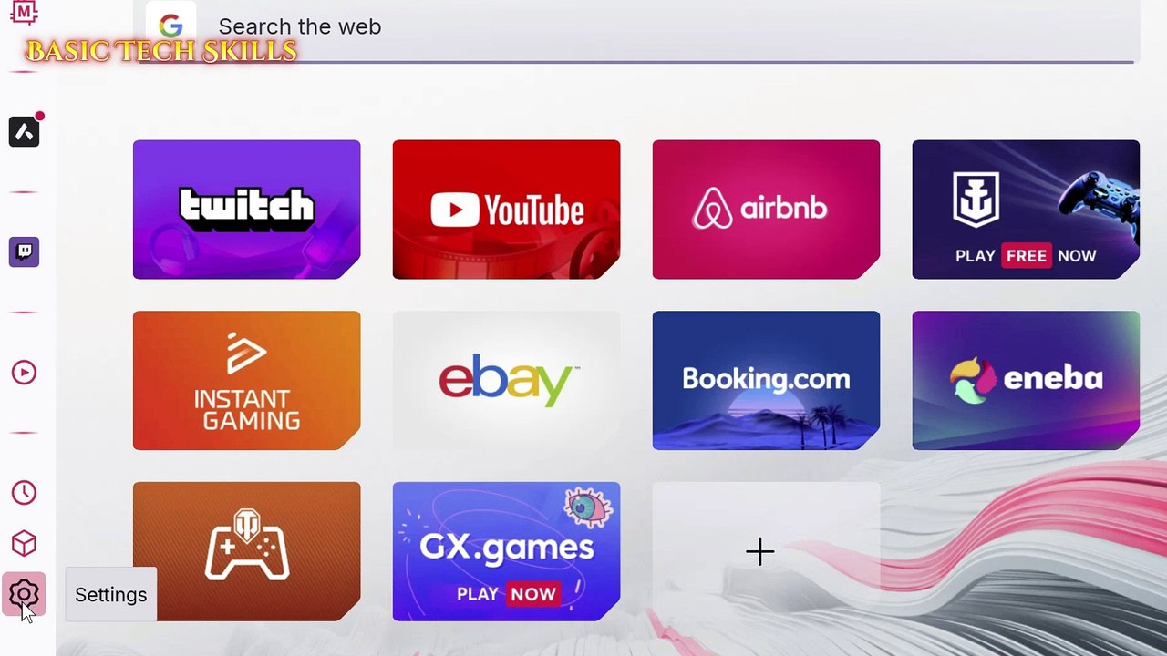 How to Begin fresh with start page in Opera GX-1 - video Dailymotion