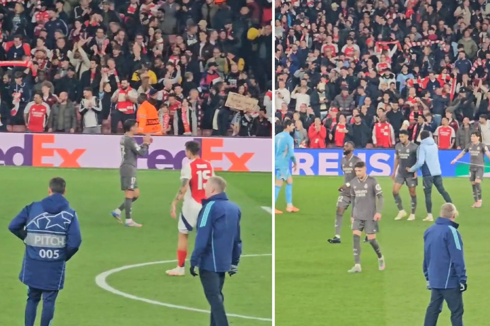 Lucas manda un mensaje a los madridistas presentes en el Emirates - MarcaTV Lucas manda un mensaje a los madridistas presentes en el Emirates - MarcaTV