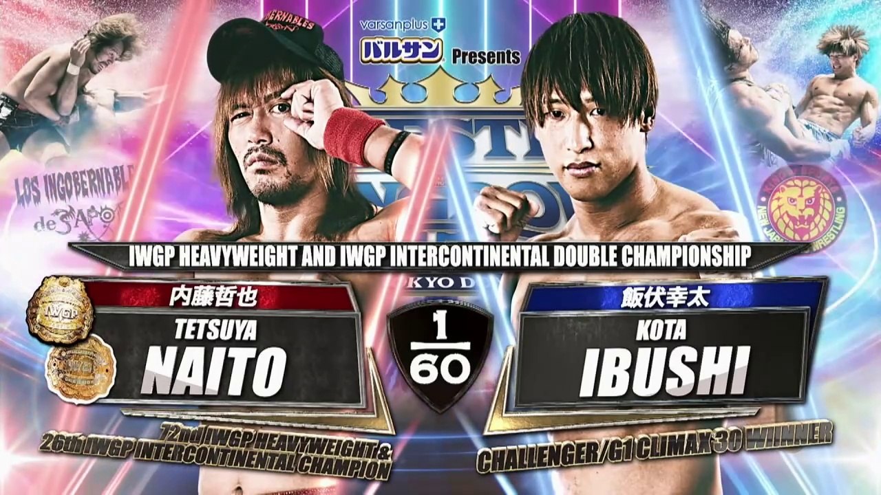 Tetsuya Naito vs Kota Ibushi - IWGP Heavyweight Championship & IWGP Intercontinental ...