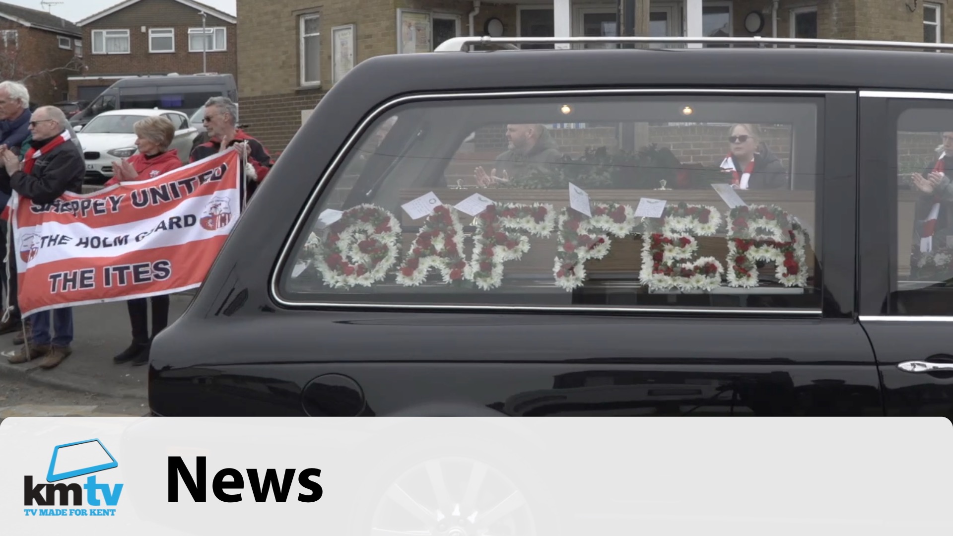 Sheppey United supporters line streets for funeral of manager Ernie Batten