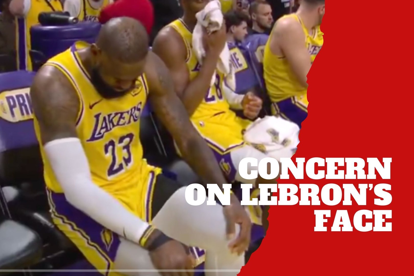 LeBron James' reaction on the bench raises concern among fans who fear ...