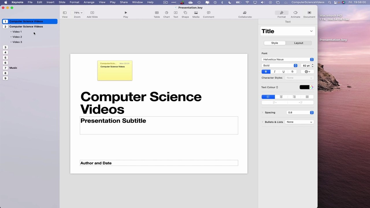 How to CHANGE the Presentation View On Your Keynote Application Using a Mac Computer - Basic ...