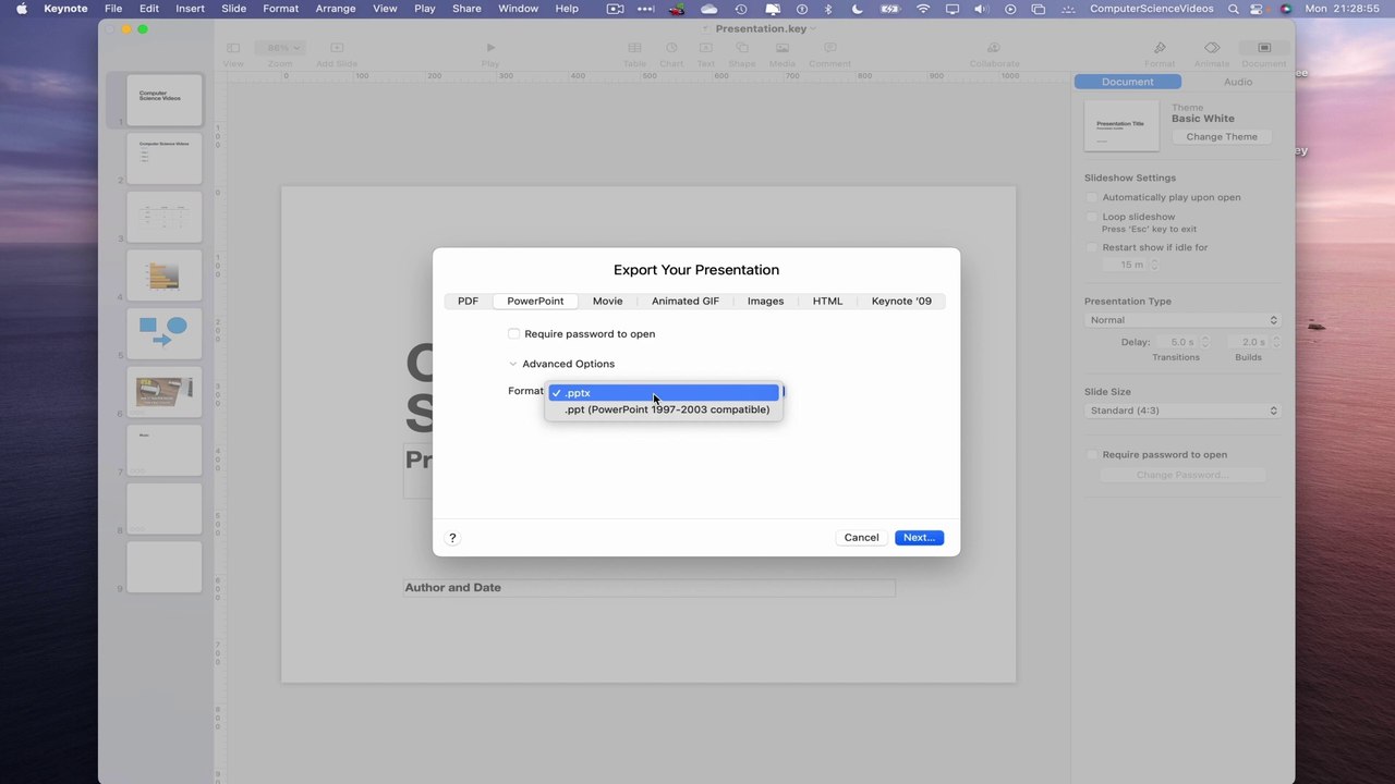 How to CONVERT Your Presentation to PowerPoint On Keynote Using a Mac Computer - Basic Tutorial ...