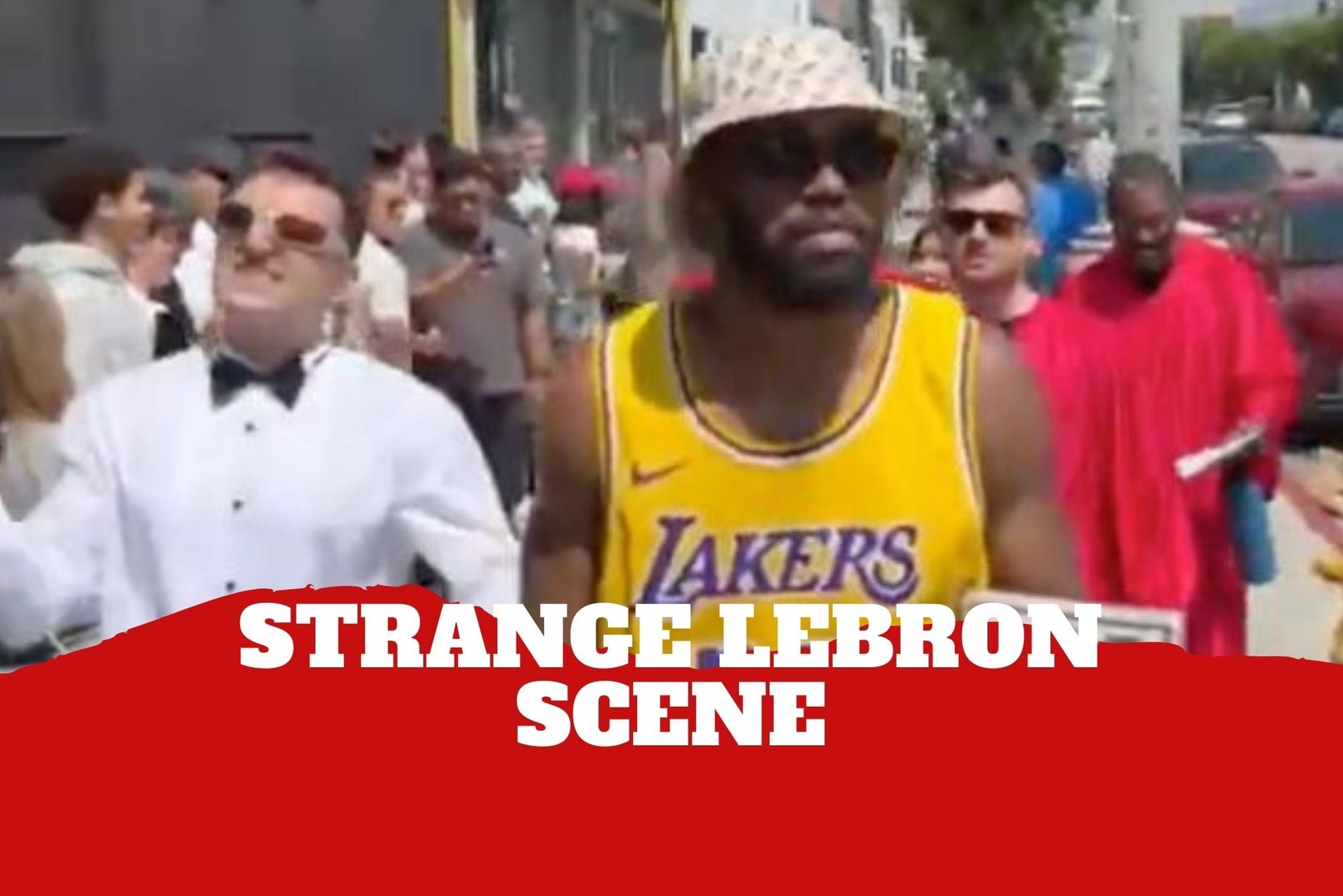 LeBron James lookalike buys his own action figure in bizarre scene with ...