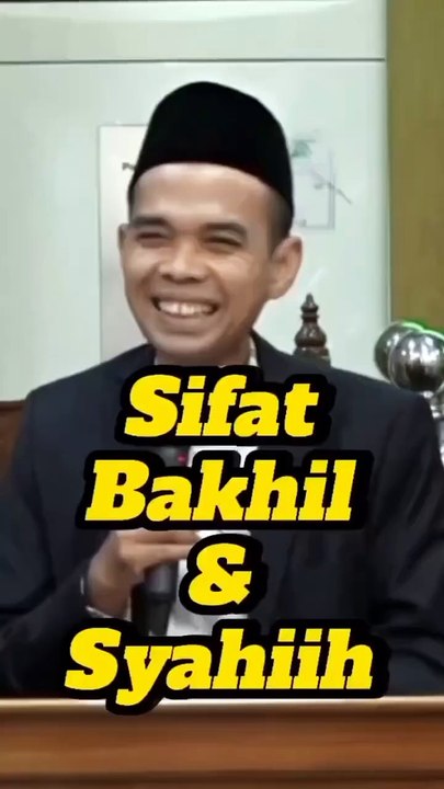 Syahiih itu bakhil, bakhil belum syahiih - Video Dailymotion