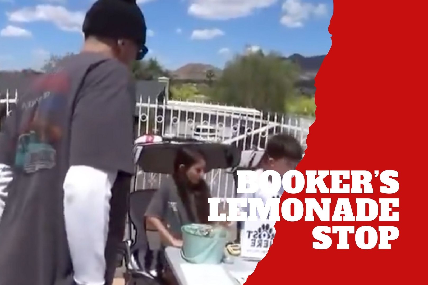 Devin Booker surprises young fan by stopping at lemonade stand in ...