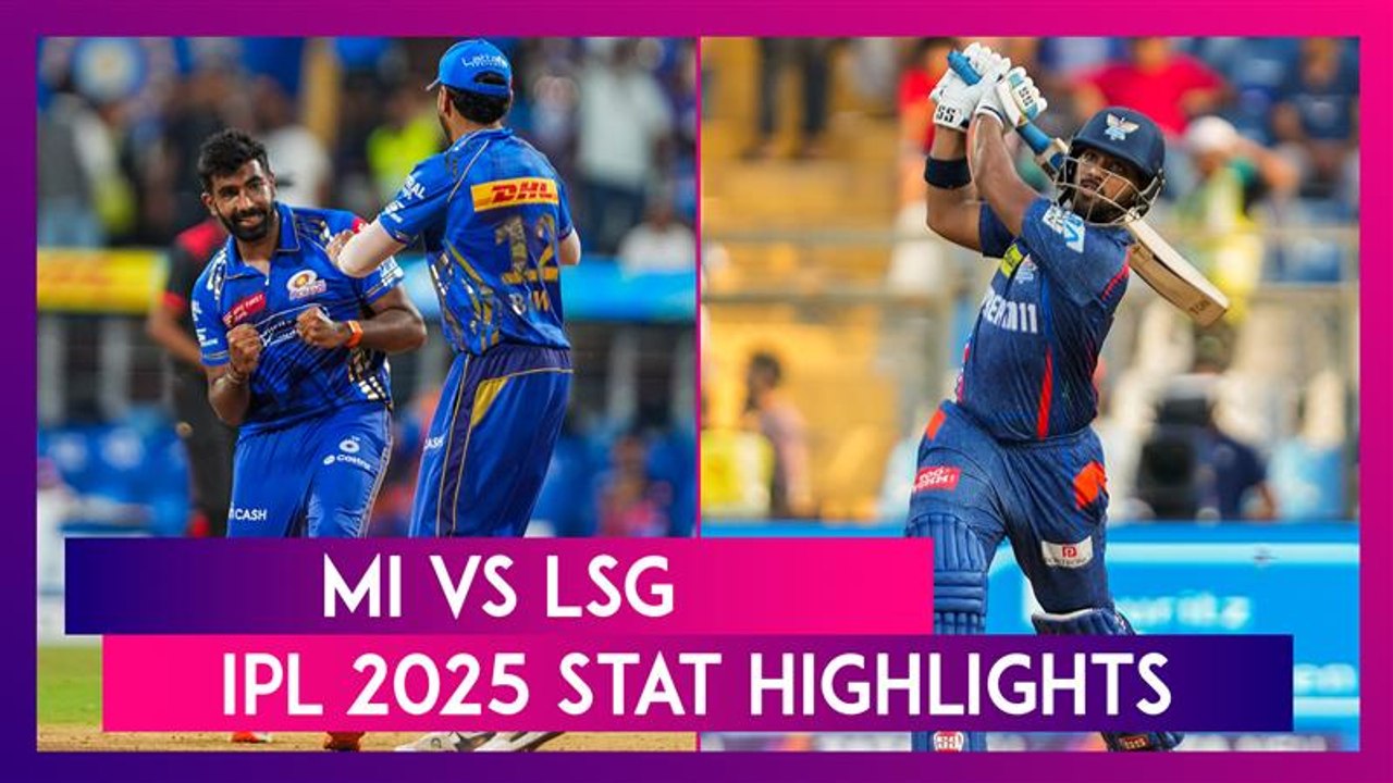 MI vs LSG IPL 2025 Stat Highlights: Jasprit Bumrah Helps Five-Time Champions Taste Success In ...