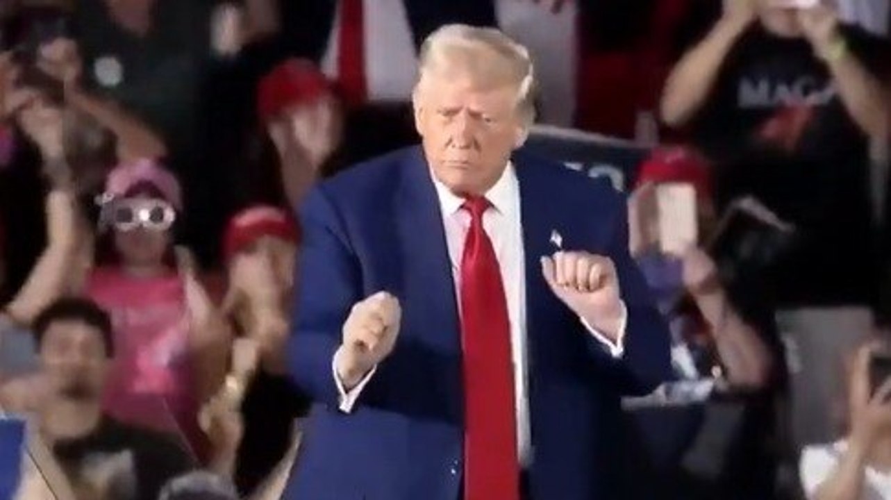 Video: Trump shows off iconic YMCA dance moves to celebrate 100 days in ...