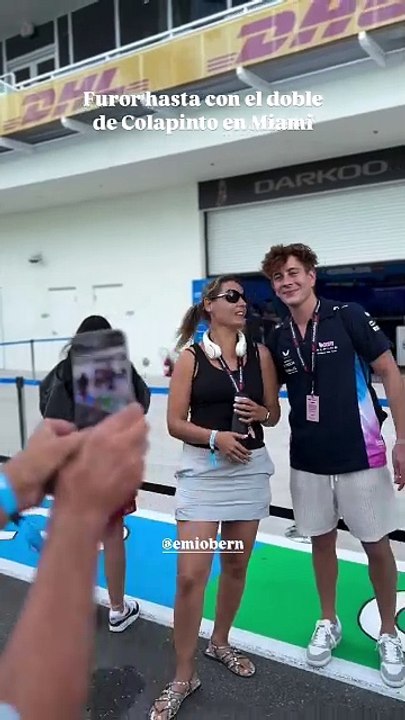 El doble de Colapinto se hizo presente en el GP de Miami y confundió a ...
