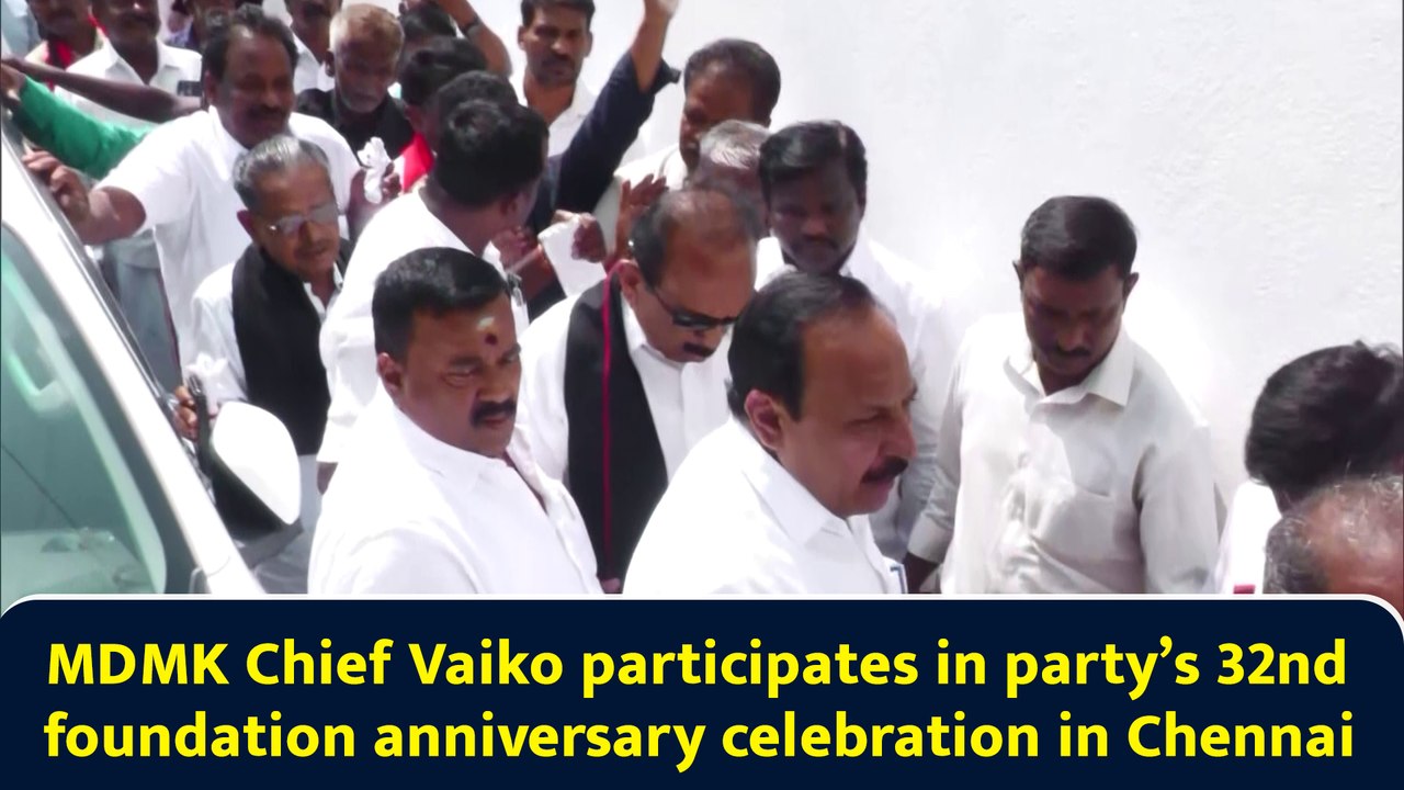 MDMK Chief Vaiko participates in party’s 32nd foundation anniversary ...