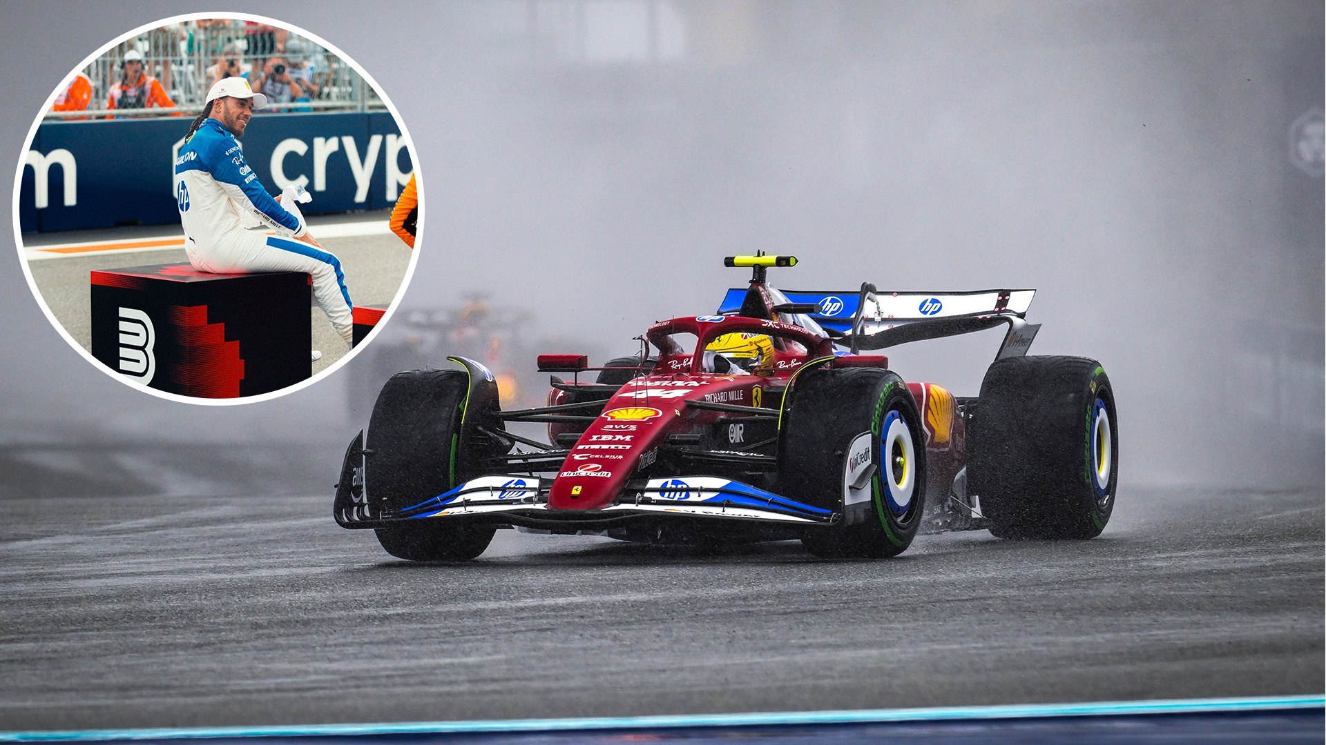 Lewis Hamilton consigue podio con Ferrari con un P3 en el Sprint del Gp ...